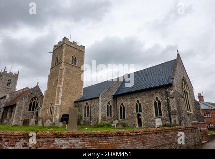 Two churchs Reepham Norfolk Stock Photo - Alamy
