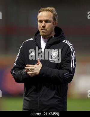 Arsenal manager Jonas Eidevall before the UEFA Women's Champions League ...