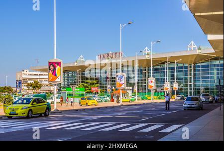 Maputo International Airport in Mozambique under blue sky Stock Photo ...