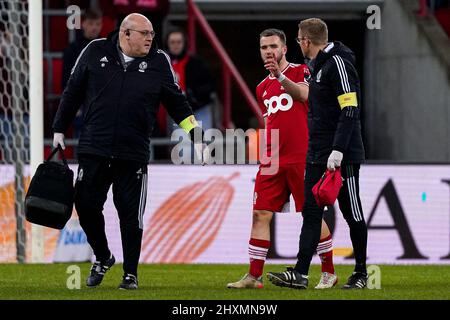 LUIK, BELGIUM - MARCH 13: Nicolas Raskin of Standard Liège during the ...
