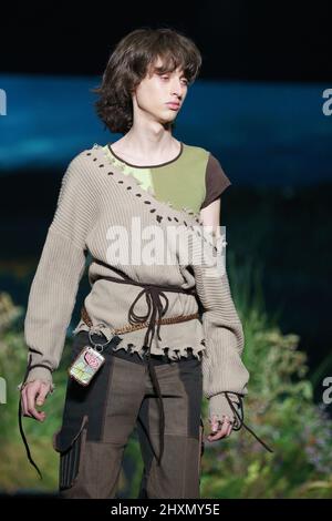 A model walks the runway at the Nimph fashion show during the EGO ...