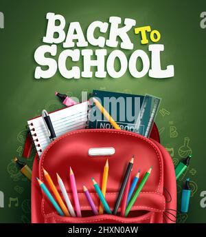 school supplies in chalkboard Stock Vector Image & Art - Alamy
