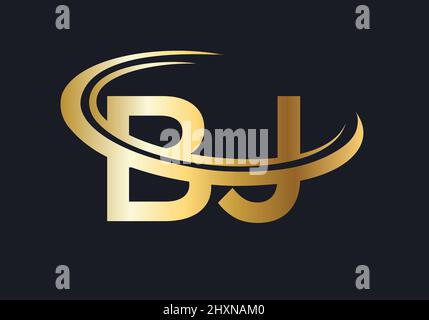 Initial Monogram Letter BJ Logo Design Vector. BJ Logo Design Template ...