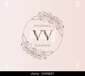 VV Initials letter Wedding monogram logos collection, hand drawn modern ...