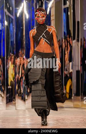 A model walks the runway during Valentim Quaresma fashion show at ...