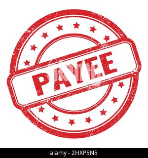 PAYEE red grungy rectangle stamp sign Stock Photo - Alamy