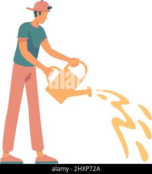 Watering can semi flat color vector object Stock Vector Image & Art - Alamy