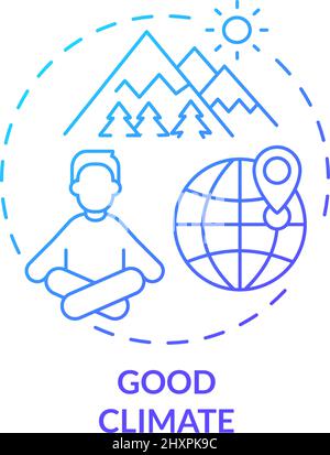 Climate blue gradient concept icon Stock Vector Image & Art - Alamy