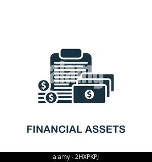 Financial Asset line icon. Monochrome simple Financial Asset outline ...