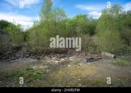 Brownfield land, site of former gasworks Stock Photo - Alamy