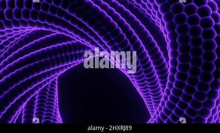 3D animation of snake skin. Design. Looped movement of wriggling snake ...