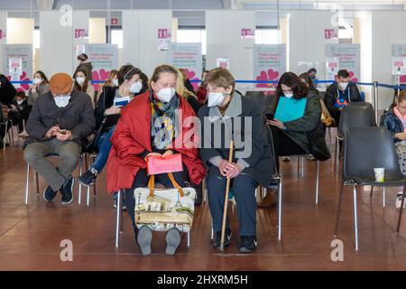 Ferrara, March 5, 2022. Ukraine refugees escaping from Russia Ukraine ...