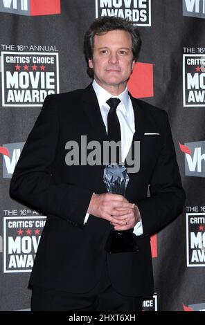 Colin Firth 16th Annual Critics' Choice Awards held at the Hollywood ...
