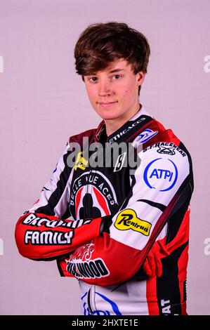 Connor Bailey - Belle Vue Aces speedway rider. Portrait Stock Photo - Alamy