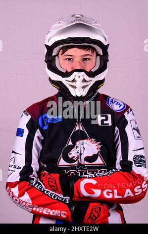 Sam McGurk during the Belle Vue Aces Media Day at the National Speedway ...