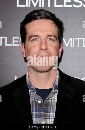 Ed Helms arrives at the Los Angeles premiere of "The Book of Love" at ...