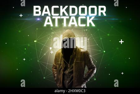 Mysterious hacker, online attack concept Stock Photo - Alamy