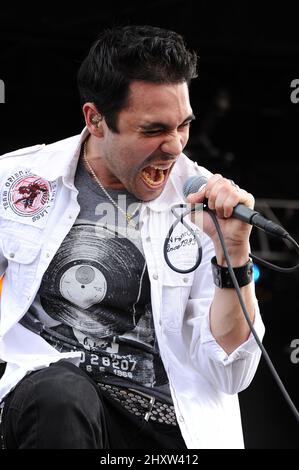 Singer Chris Taylor Brown of the band Trapt performs at Rock on the ...