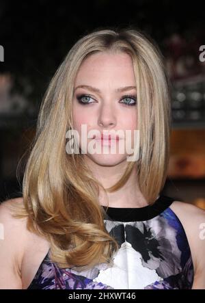 Amanda Seyfried attending the "In Time" premiere held at the Regency ...