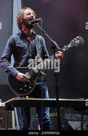 Ben Bridwell of The Band of Horses during the last gig on their UK tour ...