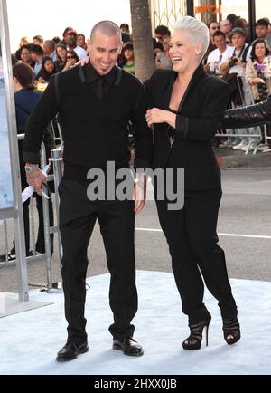 Carey Hart, Pink during the 'Happy Feet Two' World Premiere, held at ...