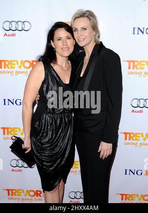 Jane Lynch and her girlfriend attending "Trevor Live" Event held at the ...