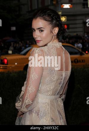 Lily Collins The Costume Institute Gala Benefit to celebrate the ...