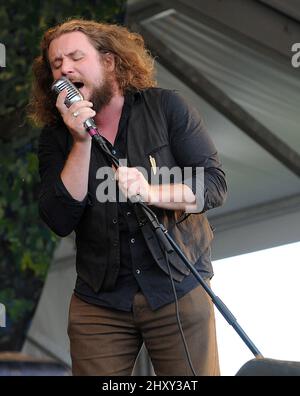 Jim James performs with his band My Morning Jacket at the New Orleans ...