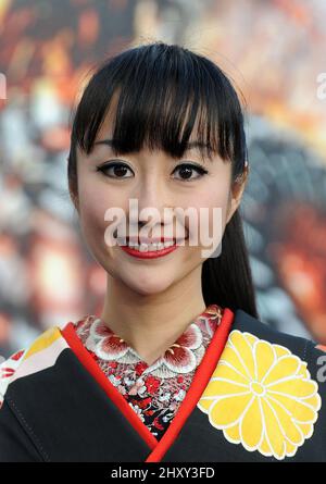 Leni Ito attends "Battleship" American premiere held at the Nokia ...