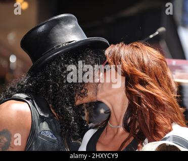Musician Slash, wife Perla Ferrar, sons Cash Hudson and London Hudson ...