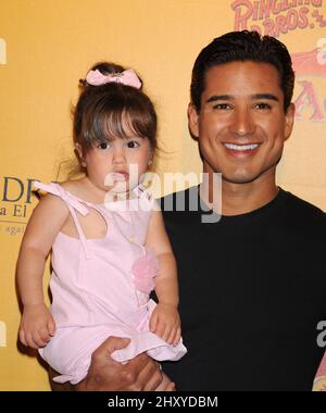 Mario Lopez and daughter Gia attends the premiere of "Dragons ...
