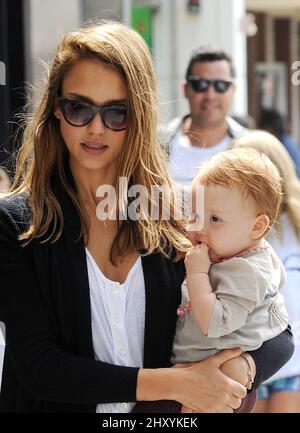 Jessica Alba out and about with her husband Cash Warren and two ...
