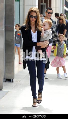 Jessica Alba out and about with her husband Cash Warren and two ...