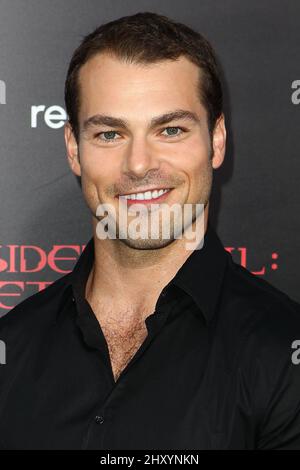 Shawn Roberts at the Los Angeles premiere of "Resident Evil ...
