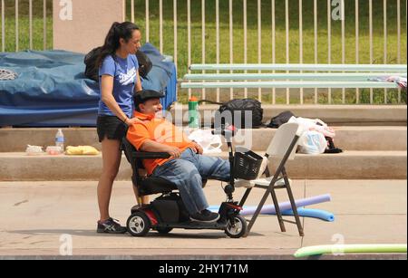 Chuy Bravo seen on the set of "Celebrity Splash" in Los Angeles ...