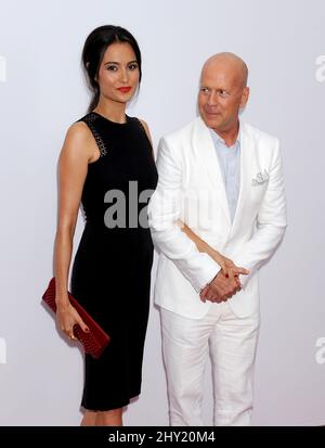 Emma Heming and Bruce Willis arrive at the European Premiere of Red 2 ...