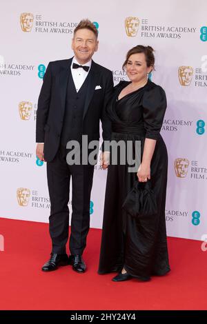 Kenneth Branagh and wife Lindsay Brunnock attending the 'Cinderella ...