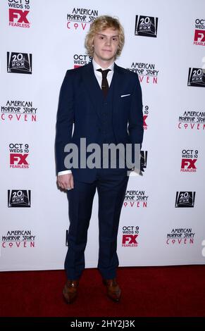 Evan Peters attending FX's "American Horror Story: Coven" screening, held at the Pacific Design ...