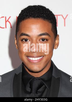 Justin Davis attending the premiere of "Black Nativity" in New York ...