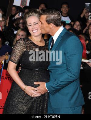 Alan Ritchson and Catherine Ritchson attending the premiere of "The ...