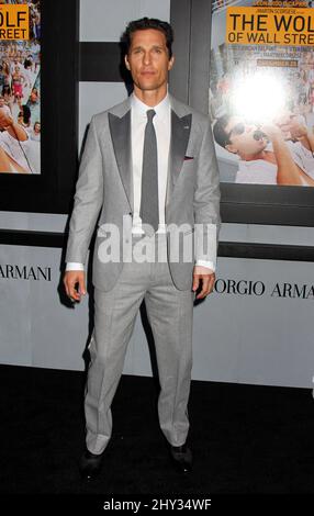 Matthew McConaughey attending the premiere of "The Wolf of Wall Street ...