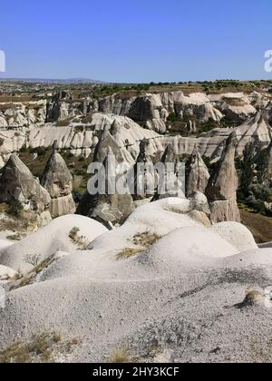 Photo of sharp rock peaks in Cappadocia Stock Photo - Alamy