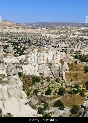 Photo of sharp rock peaks in Cappadocia Stock Photo - Alamy