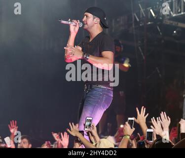 Luke Bryan performing at day two of the 5th Annual Bayou Country ...