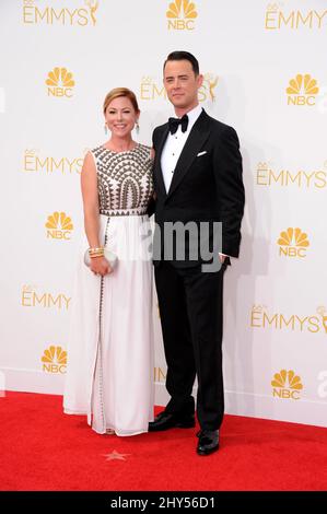 Colin Hanks and Samantha Bryant attending the Vanity Fair Oscar Party ...