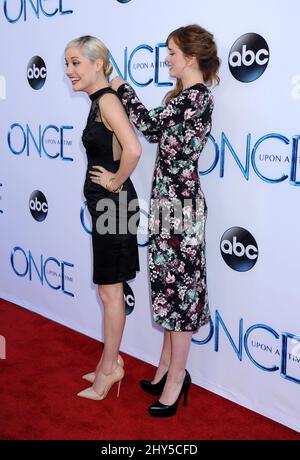 Elizabeth Lail arriving for ABC's Once Upon A Time Season 4 premiere ...