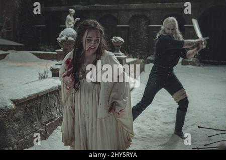 The Witcher from Netflix TV series Poster Stock Photo - Alamy