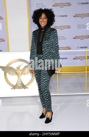 Tracee Ellis Ross attending "The Hunger Games: Mockingjay - Part 1 ...
