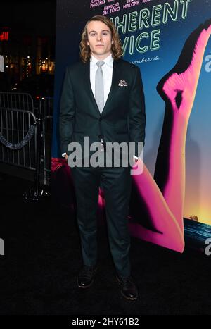 Jordan Christian Hearn at the Inherent Vice Premiere at the Egyptian ...