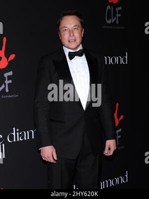 Elon Musk attending the first annual Diamond Ball held at The Vineyard ...